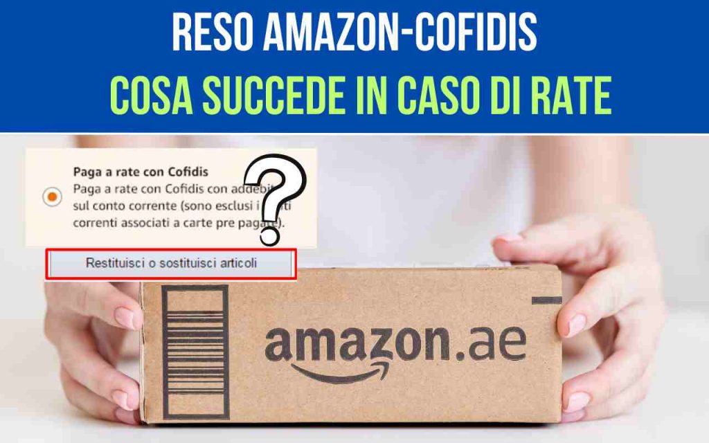 Amazon, cosa accade se acquisti a rate con Cofidis e poi fai il reso